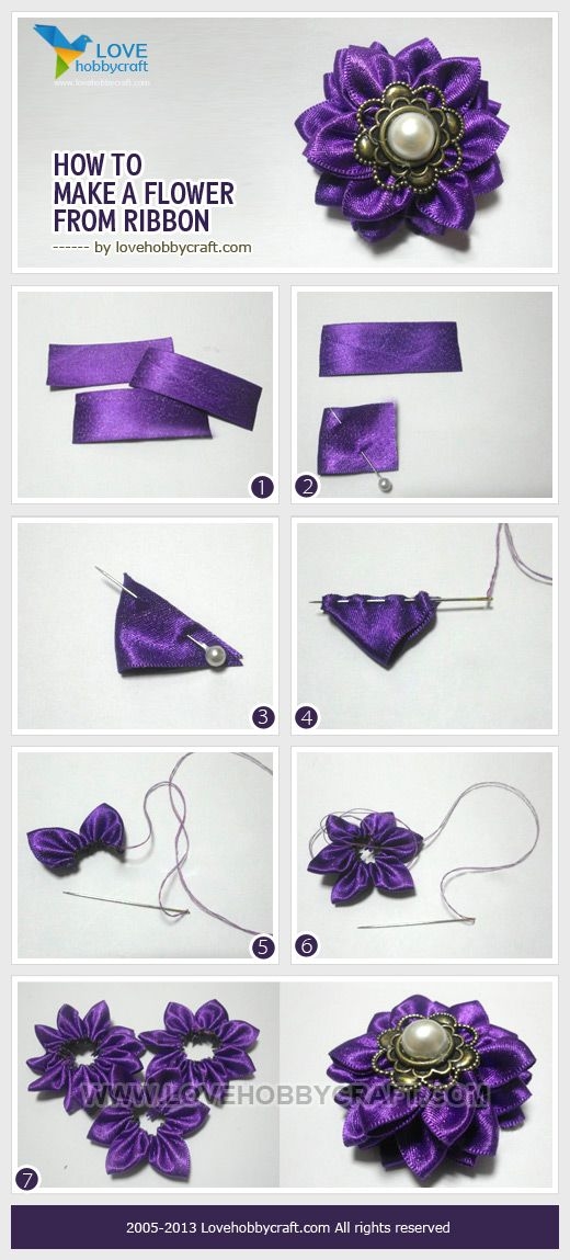 Ribbon Flowers Tutorial